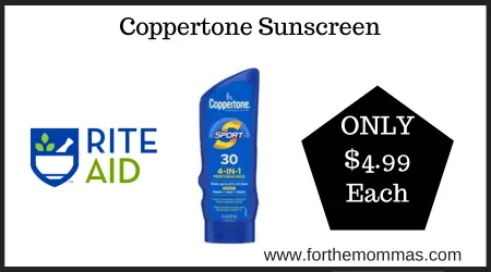 BonusCash Deal at Rite Aid on Coppertone Sunscreen