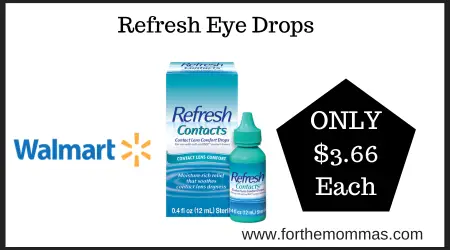 Coupon Deal at Walmart on Refresh Eye Drops