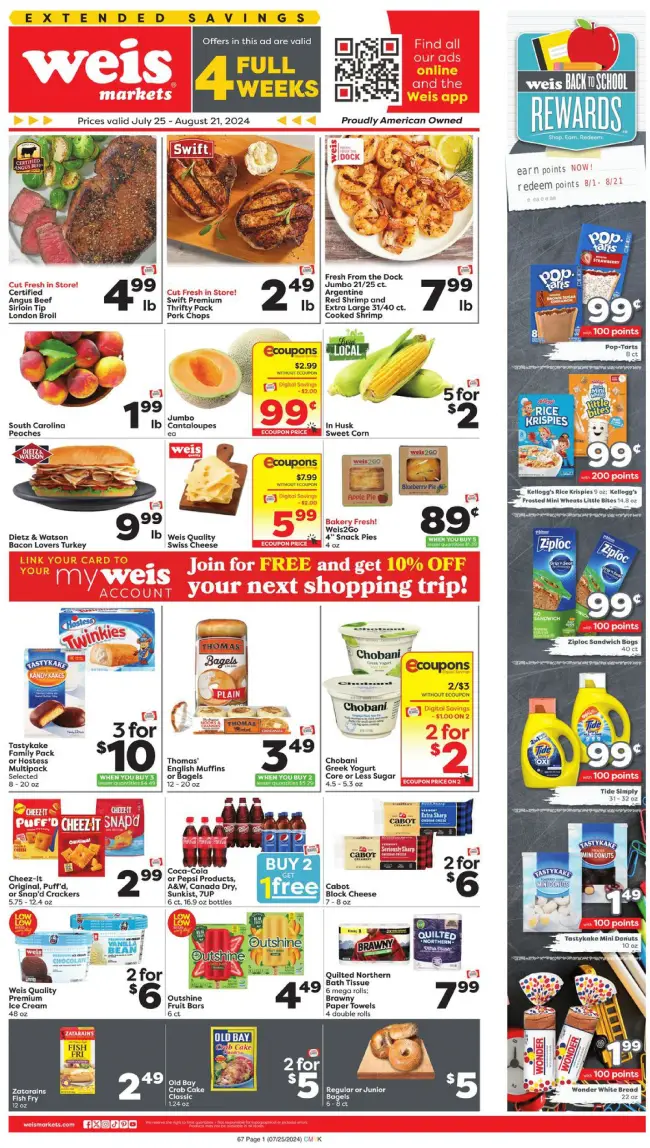 Weis Markets Weekly Flyer (7/25/24- 8/21/24) Circular, Natural ...