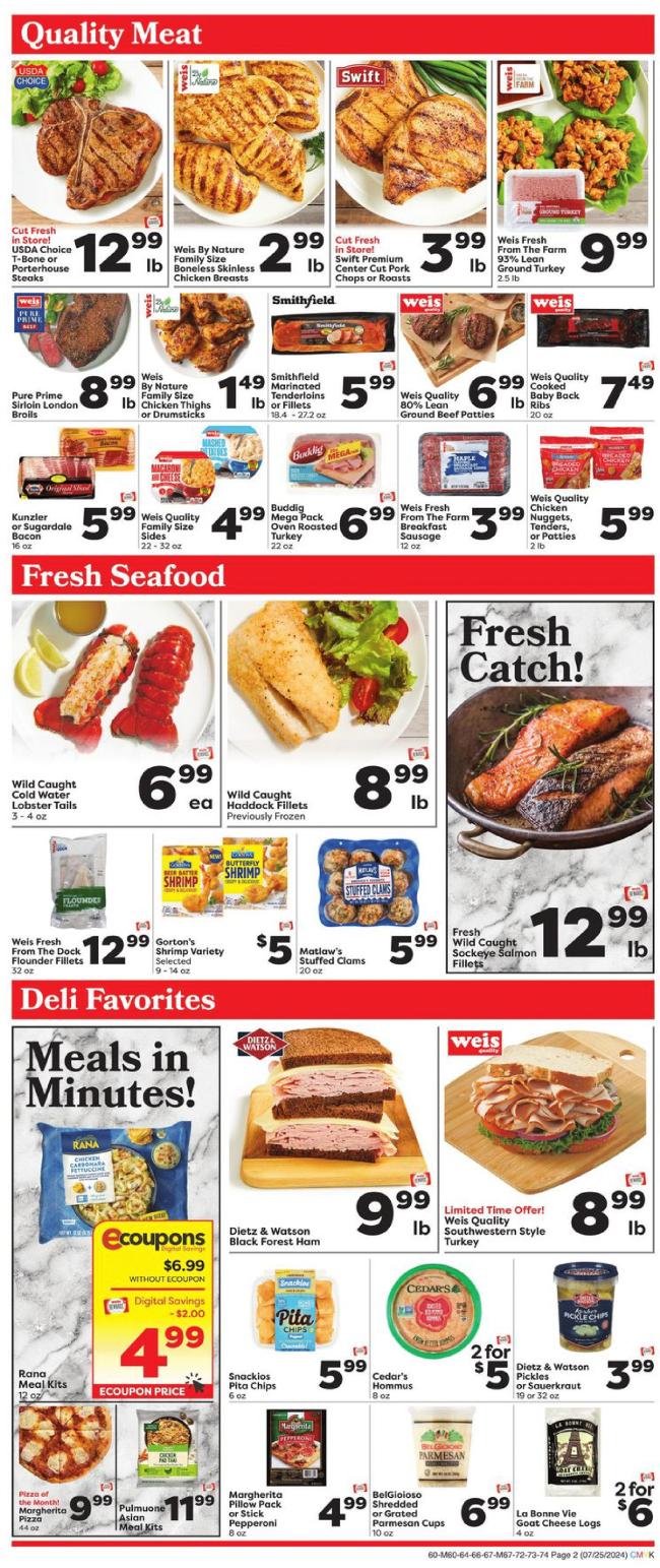Weis Markets Weekly Flyer (7/25/24- 8/21/24) Circular, Natural ...