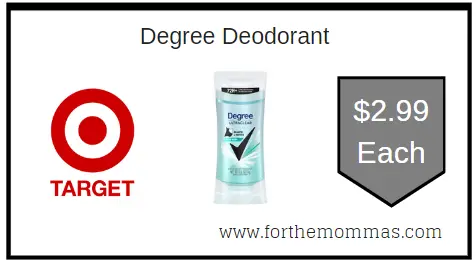 Target Circle Offer on Degree Deodorant