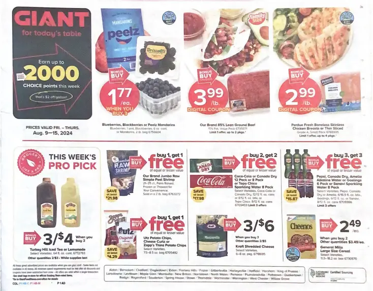 Giant Weekly Ad For This Week (8/9/24 - 8/15/24)