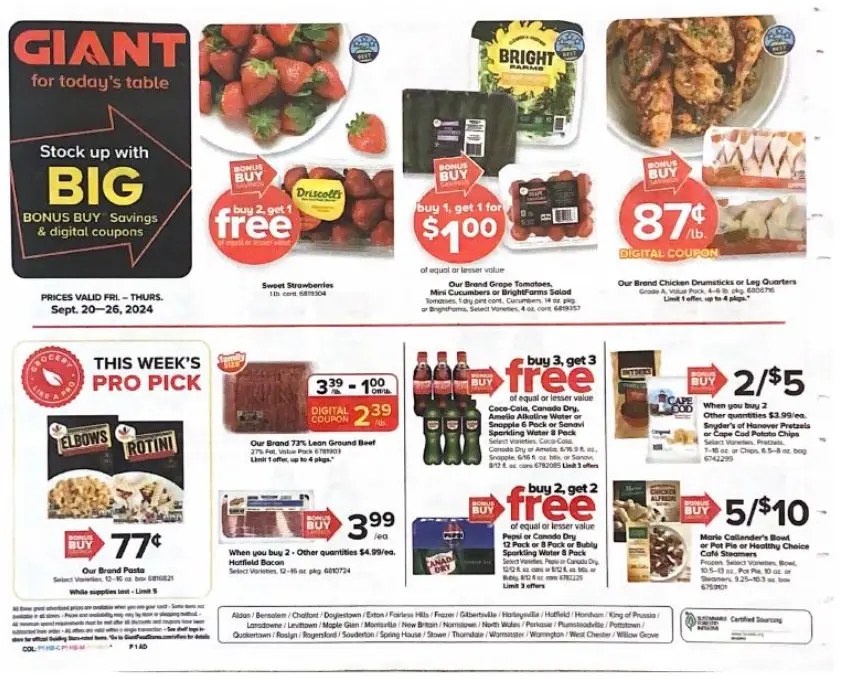 Giant Weekly Ad Preview (9/20/24 - 9/26/24) Next Week