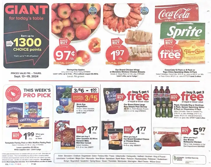 Giant Weekly Ad Preview (9/13/24 - 9/19/24) Next Week