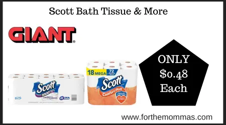 Instant Savings Deals On Scott Bath Tissue & More At Giant