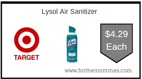 Target Circle Offer on Lysol Air Sanitizer