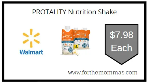 Coupon Deal at Walmart on PROTALITY Nutrition Shake