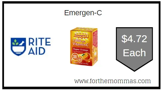 BonusCash Deal at Rite Aid on Emergen-C