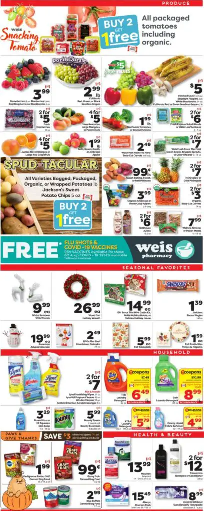 Weis Markets Weekly Flyer (12/12/24- 12/18/24) Circular, Natural ...