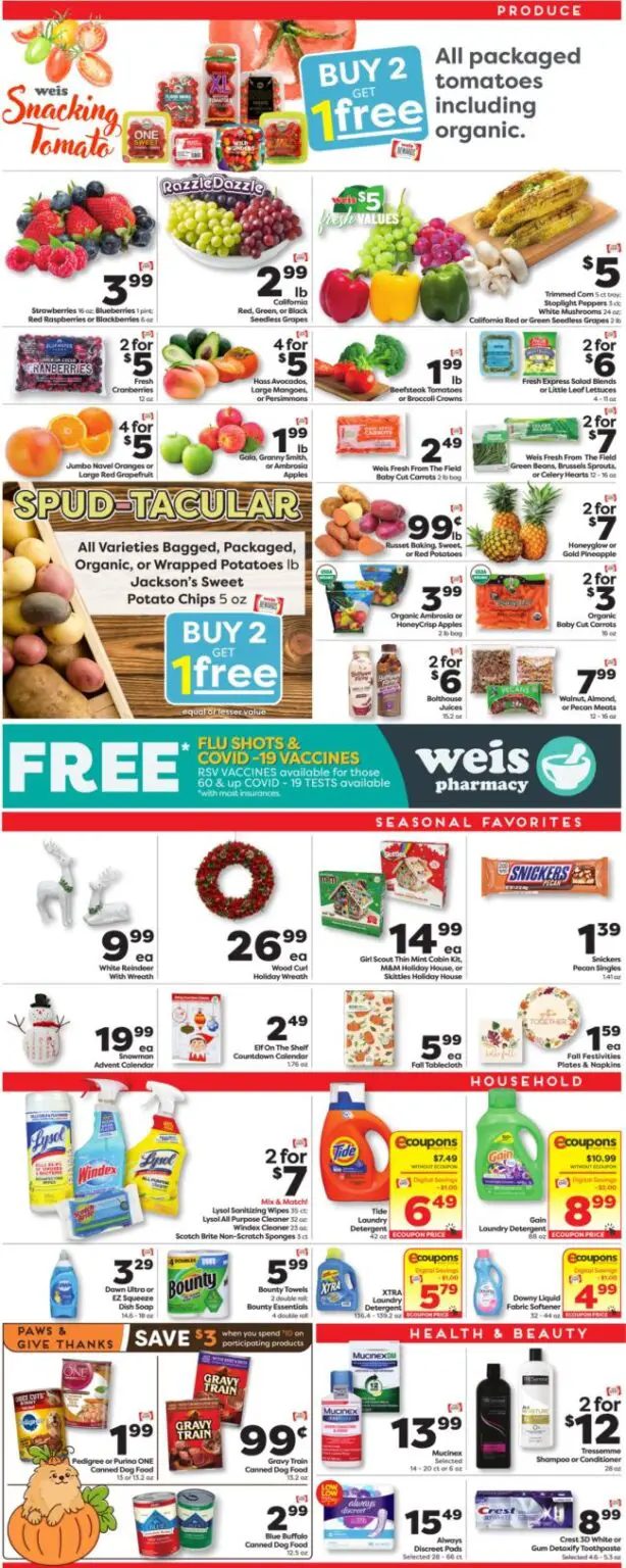 Weis Markets Weekly Flyer (12/12/24- 12/18/24) Circular, Natural ...