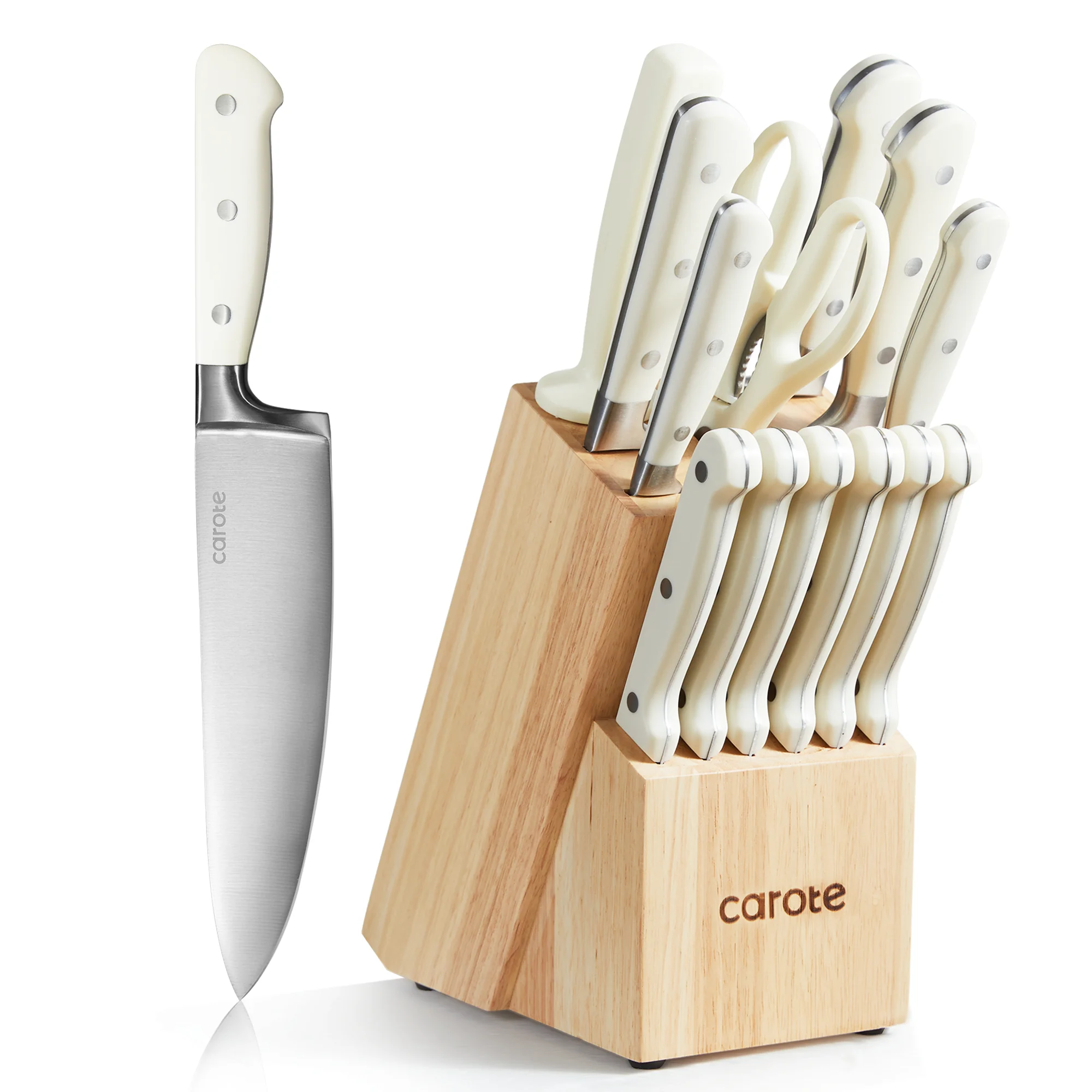 Carote 14 Pieces Knife Set with Wooden Block ONLY $42.99 (Reg $199.99)