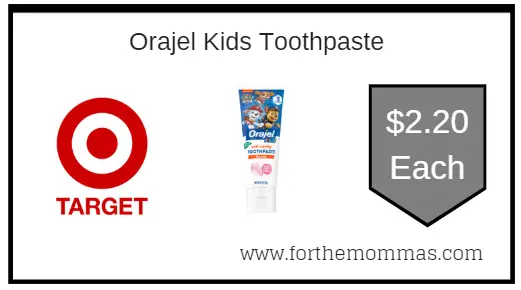 Target Circle Offer on Orajel Kids Toothpaste