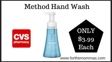 Extrabucks Offer at CVS on Method Hand Wash