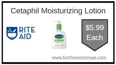 Coupon and BonusCashDeal at Rite Aid on Cetaphil Moisturizing Lotion