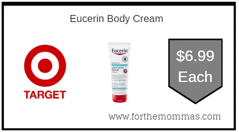 Target Circle Offer on Eucerin Body Cream