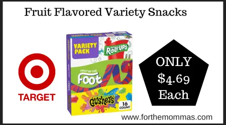 Target Circle Offer on Fruit Flavored Variety Snacks
