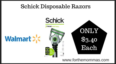 Coupon Deal at Walmart on Schick Disposable Razors