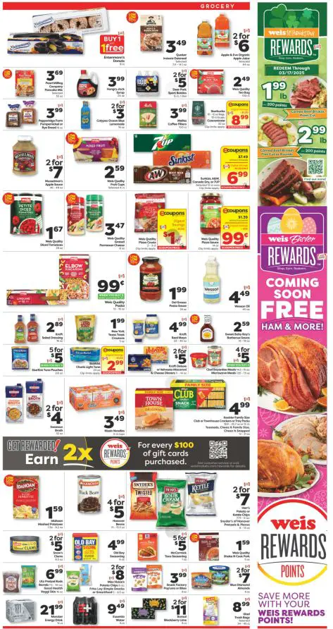Weis Markets Weekly Flyer (3/20/25- 3/26/25) Circular, Natural ...