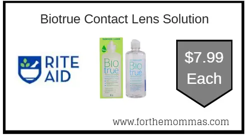 Coupon Deal at Rite Aid on Biotrue Contact Lens Solution