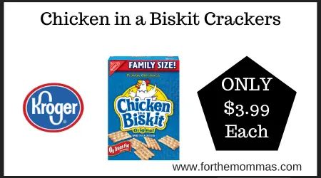 Digital Coupon Deal at Kroger on Chicken in a Biskit Crackers