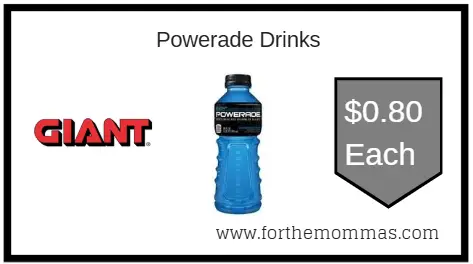 Powerade Drinks JUST $0.80 Each at Giant