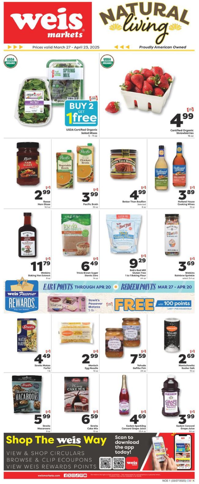 Weis Markets Weekly Flyer (4/3/25- 4/9/25) Circular, Natural & Organic ...
