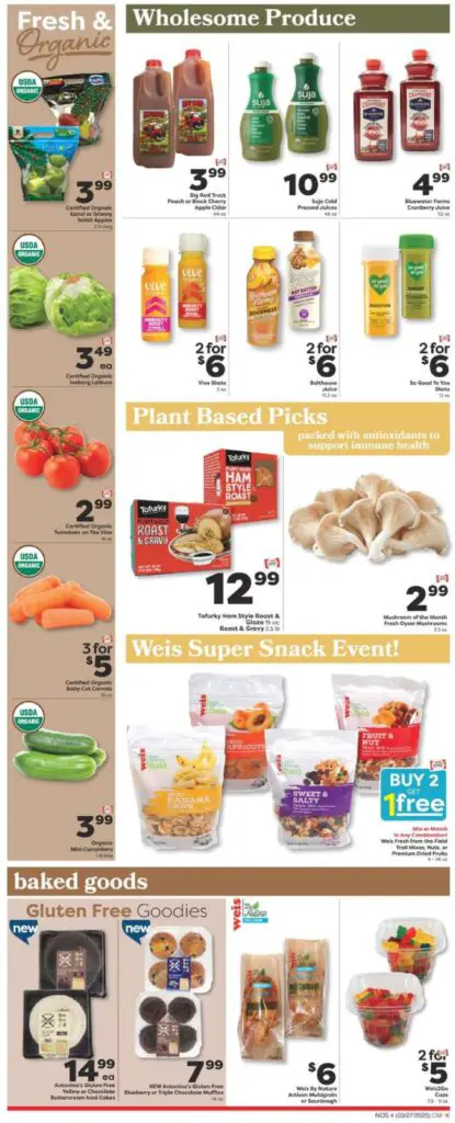 Weis Markets Weekly Flyer (4/3/25- 4/9/25) Circular, Natural & Organic ...