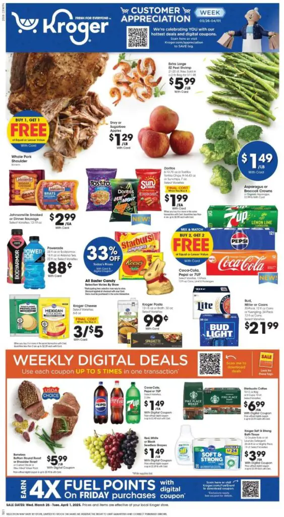 Kroger Weekly Ad Preview (03/26/25 – 04/01/25)