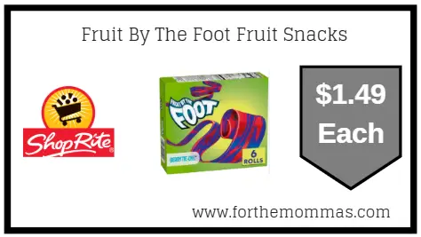 Fruit By The Foot Fruit Snacks JUST $1.49 Each at ShopRite
