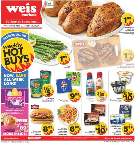 Weis Markets Weekly Flyer (4/3/25- 4/9/25) Circular, Natural & Organic ...