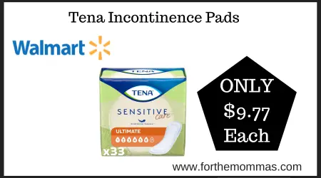 Coupon Deal at Walmart on Tena Incontinence Pads