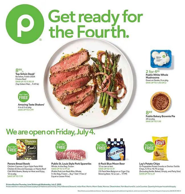 Latest Publix Weekly Ad (6/26/25 – 7/2/25)