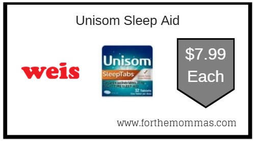 Coupon Deal at Weis on Unisom Sleep Aid
