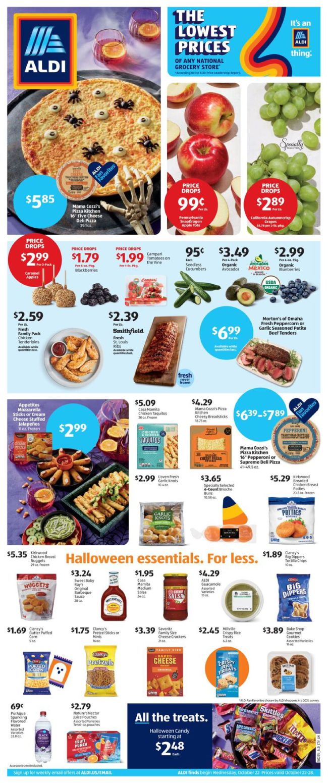 Aldi's Weekly Ad Preview (10/22/25- 10/28/25) & Aldis Finds