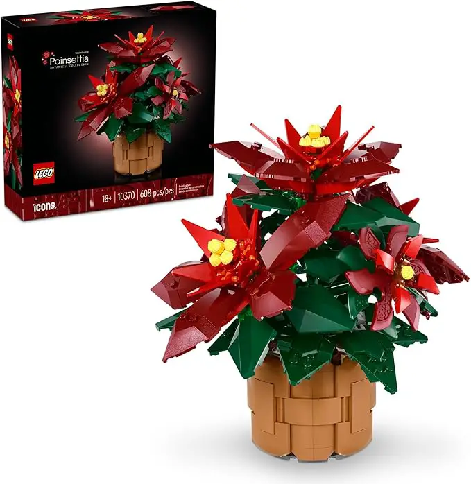 LEGO Icons Poinsettia Building Set ONLY $29.99 (Reg $50) at Amazon