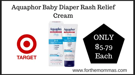 Target Circle Offer on Aquaphor Baby Diaper Rash Relief Cream